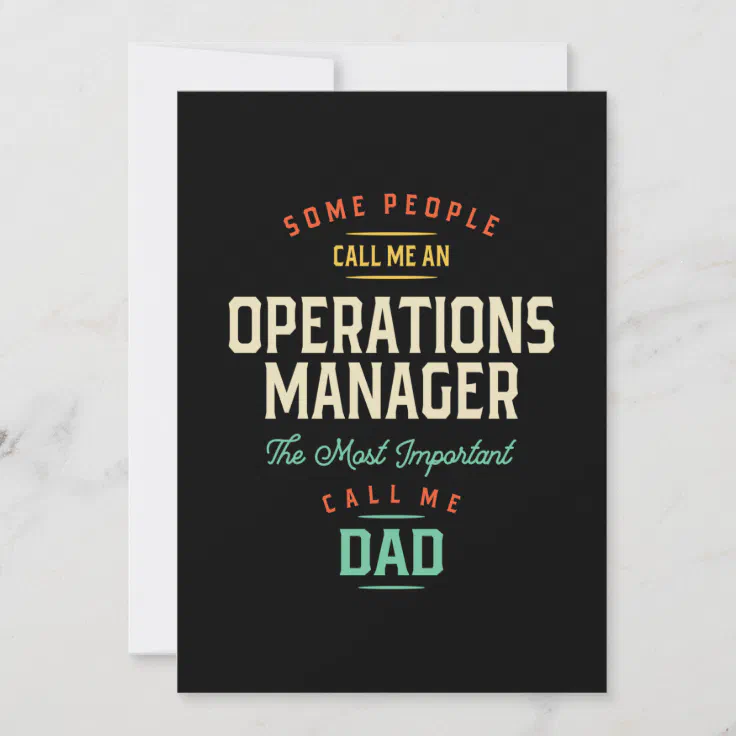 Operations Manager and Dad Thank You Card | Zazzle