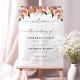 Ophelia Cottagecore Pink Floral Wedding Welcome Acrylic Sign | Zazzle
