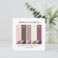 Ophelia Dusty Mauve Wedding Color Palette Card | Zazzle