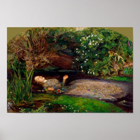 Ophelia, John Everett Millais, 1851-1852 Poster | Zazzle.com