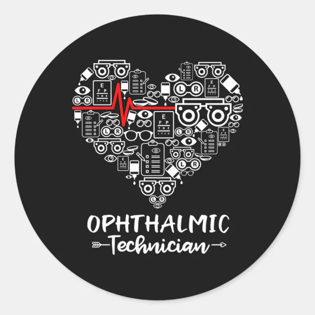 Ophthalmic Technician He Ophthalmology Classic Round Sticker | Zazzle