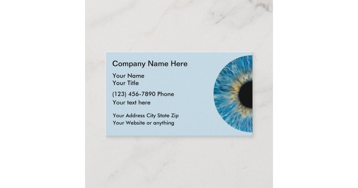 Ophthalmologist Eye Doctor Office Business Card | Zazzle