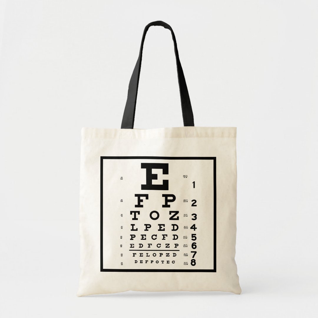 Ophthalmology Eye Chart Economical Optometry Tote Bag | Zazzle