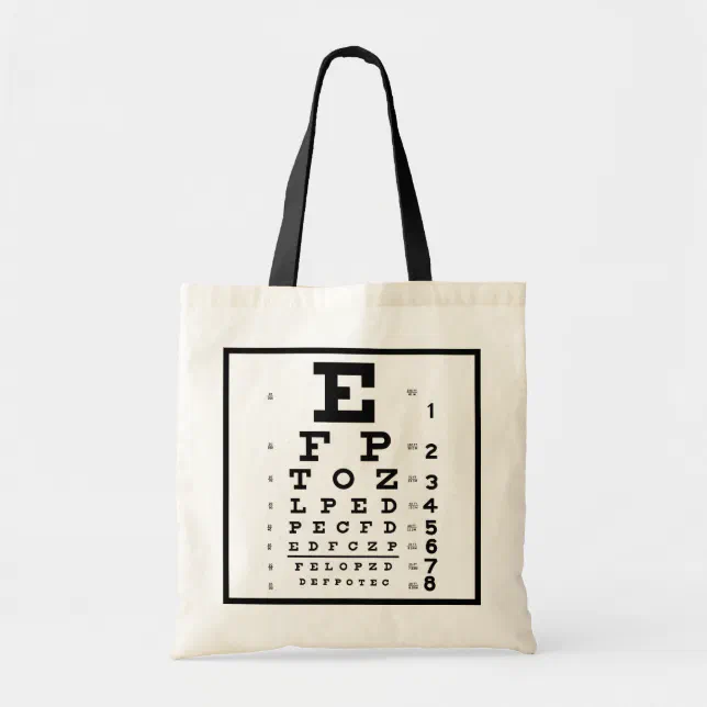 Ophthalmology Eye Chart Economical Optometry Tote Bag | Zazzle