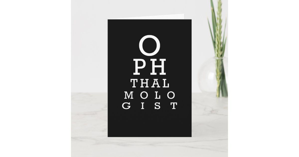 Ophthalmology Eye Chart Vision Test Card | Zazzle
