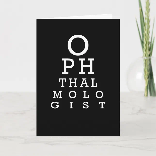 Ophthalmology Eye Chart Vision Test Card | Zazzle