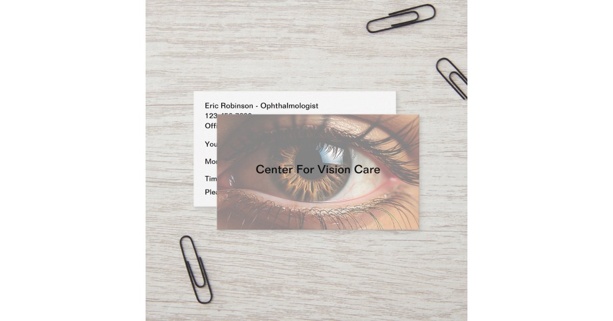 Ophthalmology Vision Care Appointment Cards | Zazzle