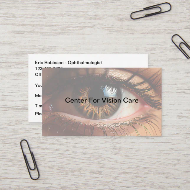 Ophthalmology Vision Care Appointment Cards | Zazzle