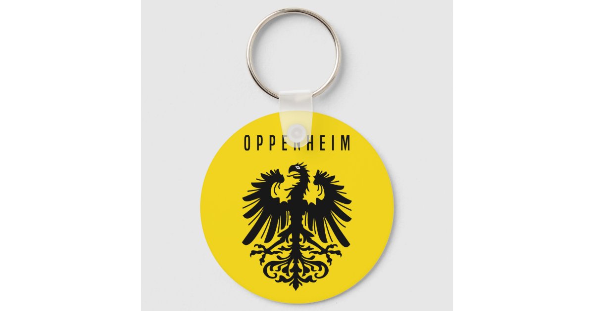 Oppenheim city emblem Germany symbol coat arms fla Keychain | Zazzle