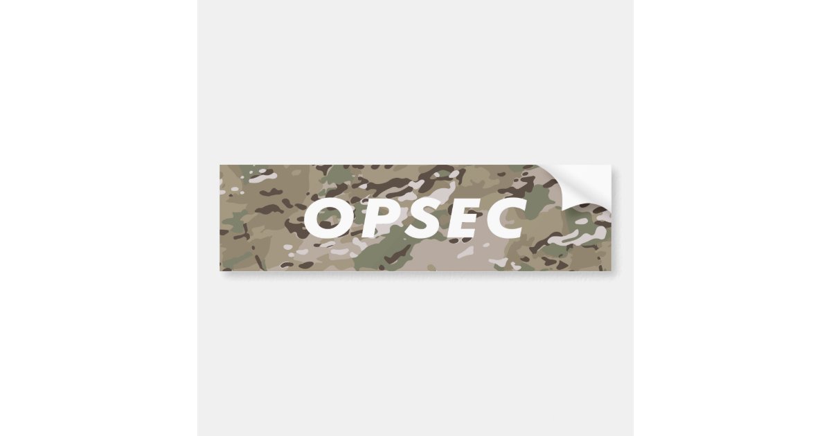 OPSEC - Operations Security Bumper Sticker | Zazzle