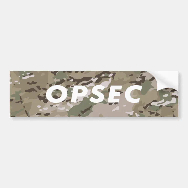 OPSEC - Operations Security Bumper Sticker | Zazzle