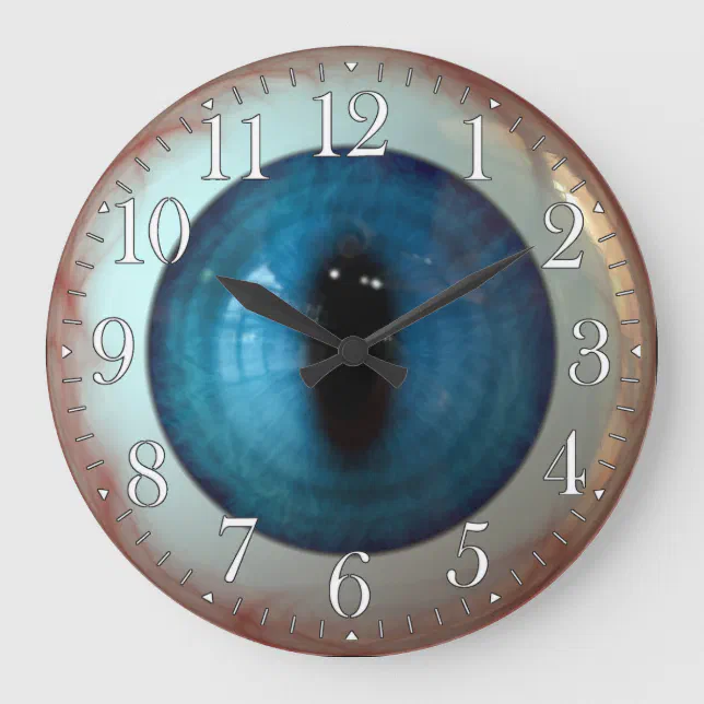 Opthalmologist Eye Doctor Weird Fun Blue Eye Clock | Zazzle