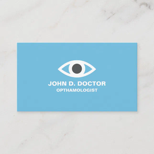 Opthamologist or optometrist blue business card | Zazzle