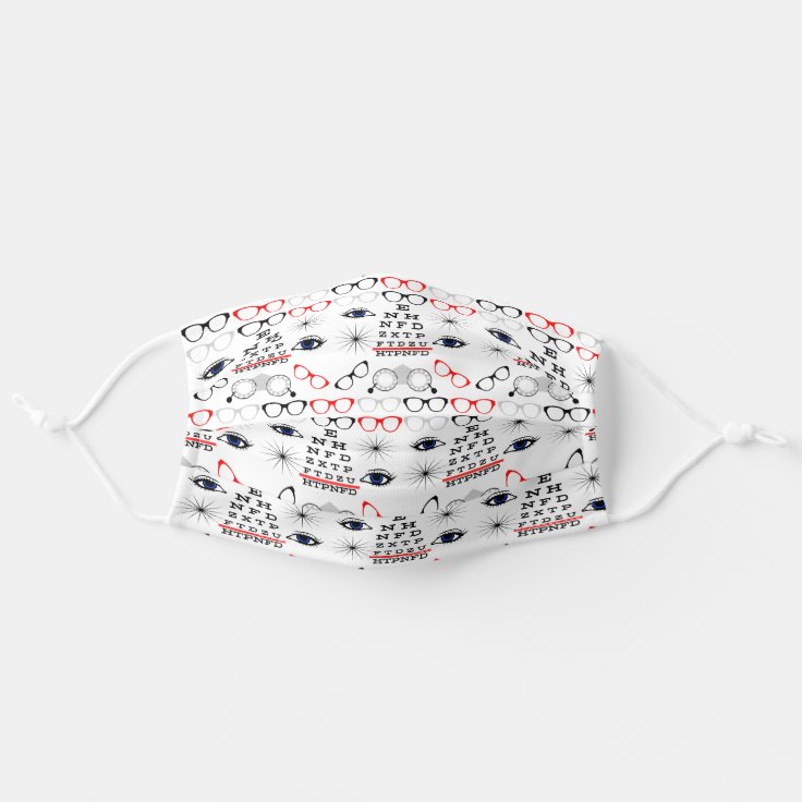 Optical Eye Chart Ophthalmologist Optician Pattern Adult Cloth Face ...