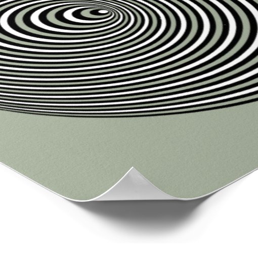 Optical illusion 3D white Optical 3 D Circle Poster | Zazzle