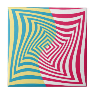 Optical illusion ceramic tiles