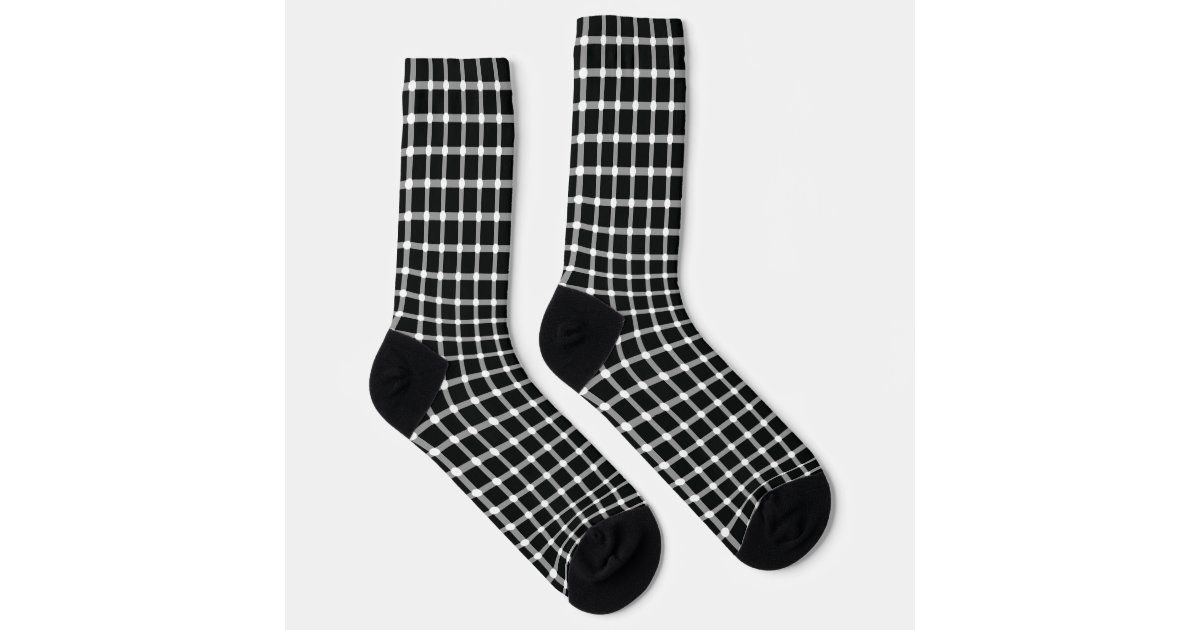 Optical Illusion Design Disappearing Black Dots So Socks | Zazzle