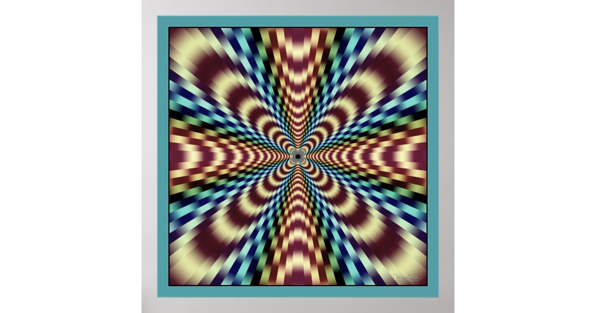 Optical Illusion of Vibration Poster | Zazzle