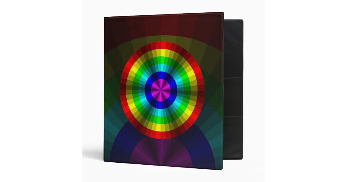 Optical Illusion Rainbow Binder | Zazzle