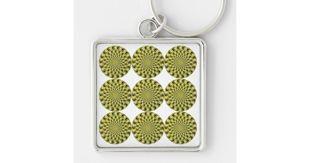 Optical Illusion - Spinning Wheels Keychain | Zazzle