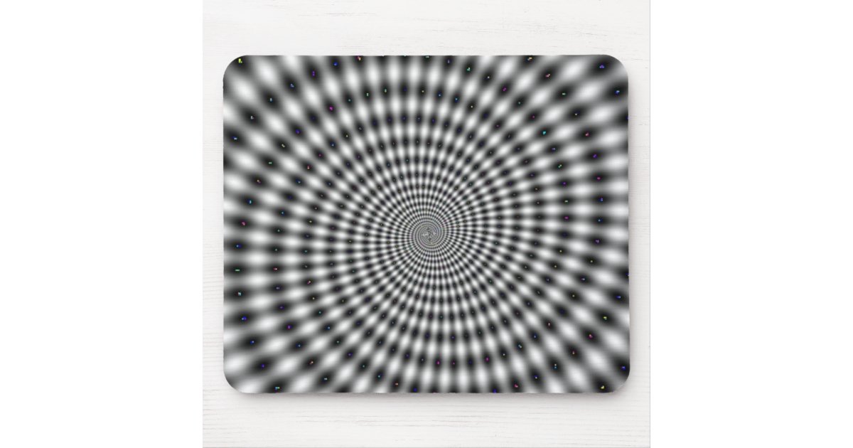 Optical illusion spiral mouse pad | Zazzle
