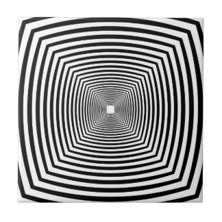 Optical illusion ceramic tile