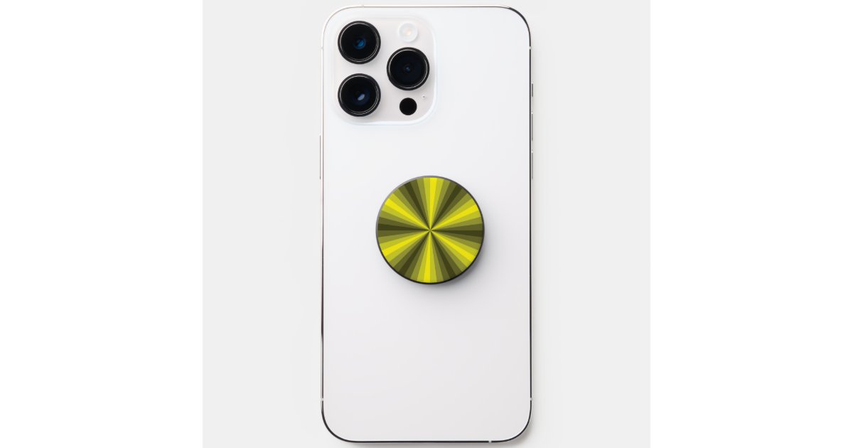 Optical Illusion Yellow PopSocket | Zazzle