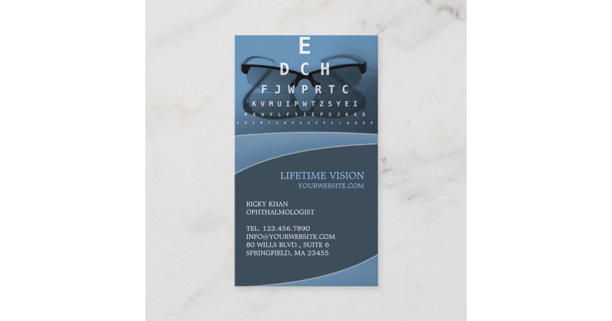 Optical/Ophthalmologist Business Card | Zazzle