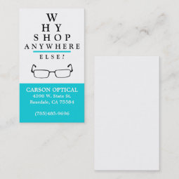 Optical Shop Business Card | Zazzle