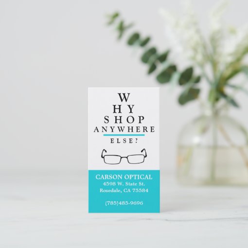 Optical Shop Business Card | Zazzle