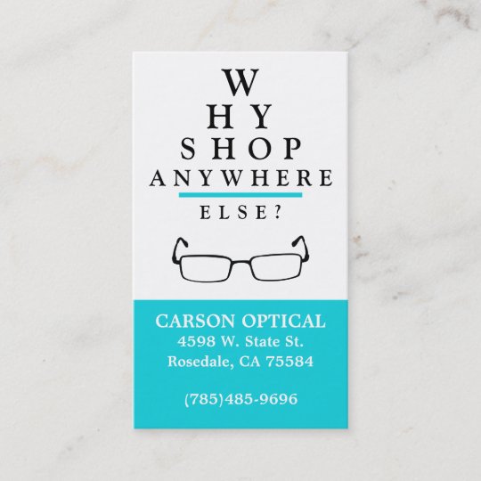 Optical Shop Business Card | Zazzle.com