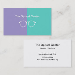 Optical Store Ophthalmologist Business Card | Zazzle