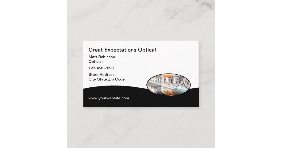 Optical Store Optician Business Cards | Zazzle