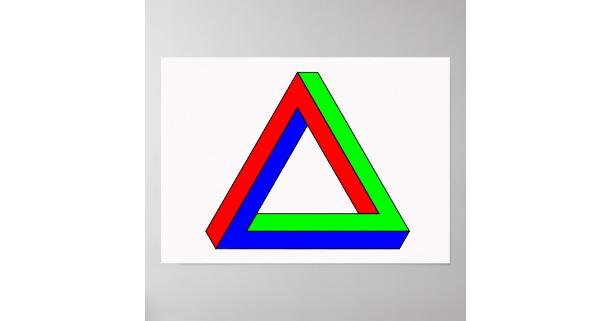 Optical Triangle illusion Poster | Zazzle
