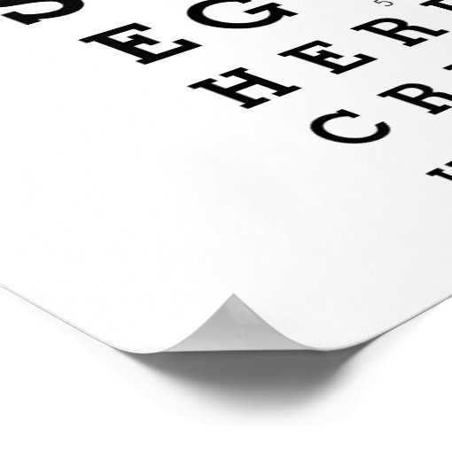 Optician Chart Create Your Own Message | Zazzle