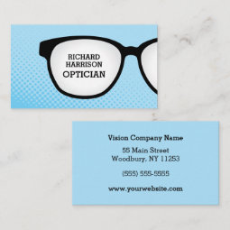 Optician Colorful Eyeglasses Business Card | Zazzle