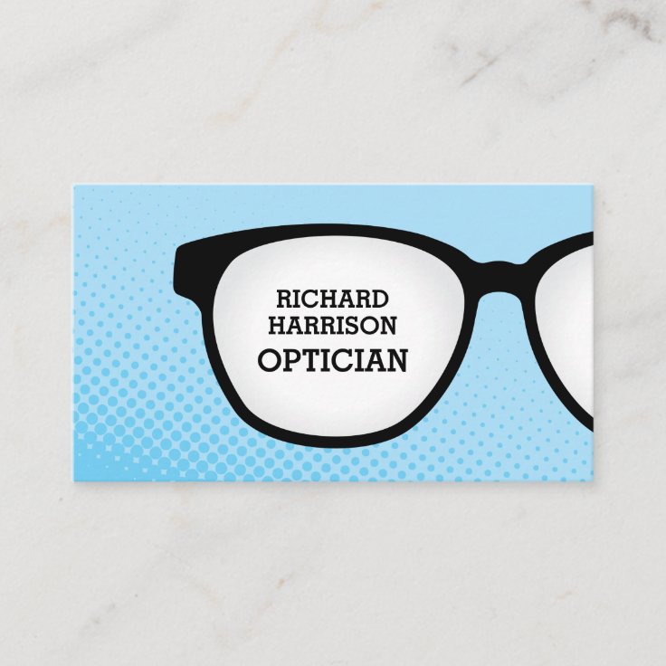 Optician Colorful Eyeglasses Business Card | Zazzle