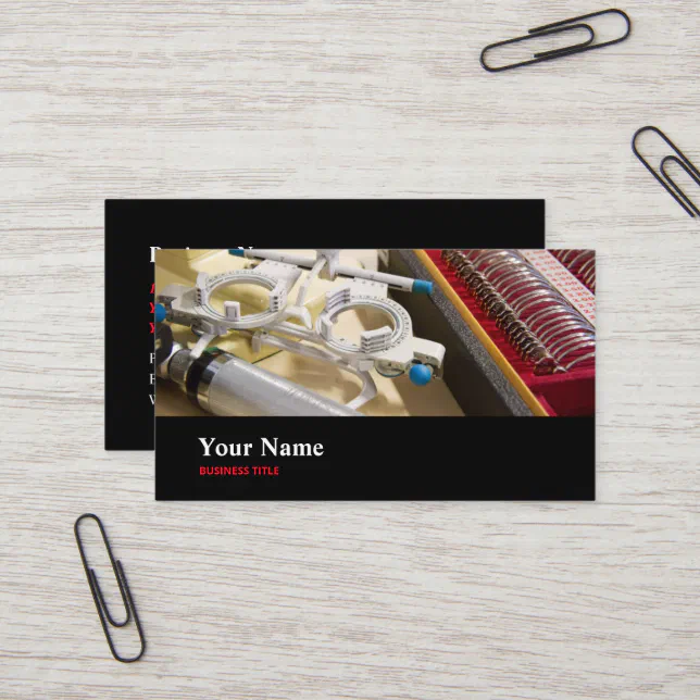 Optician Optometrist Optical Technician Optometry Business Card | Zazzle