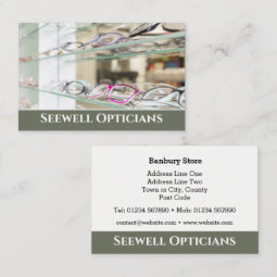 Opticians & Optometrists Business Card. Business Card | Zazzle