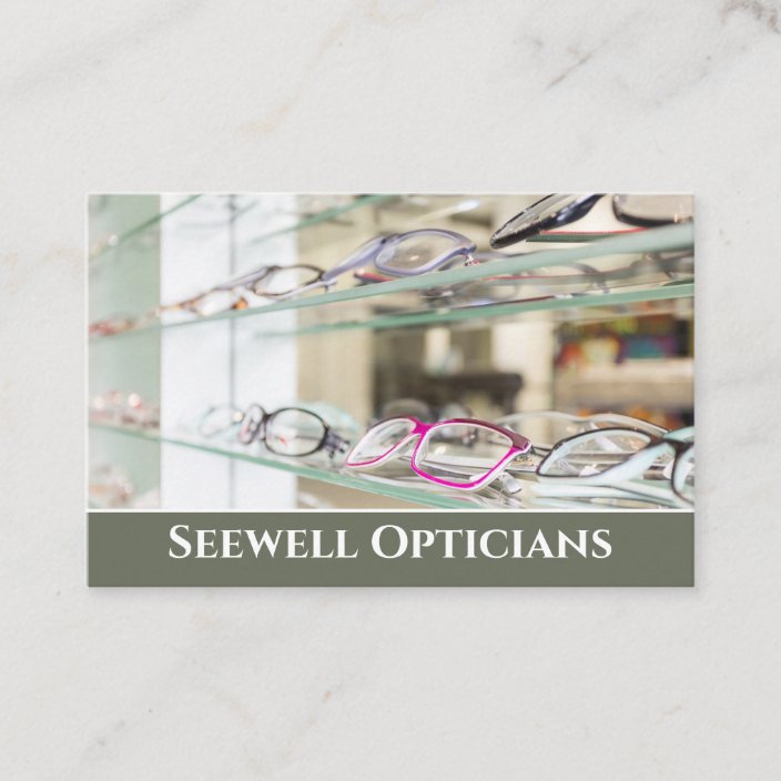 Opticians & Optometrists Business Card. Business Card | Zazzle.com