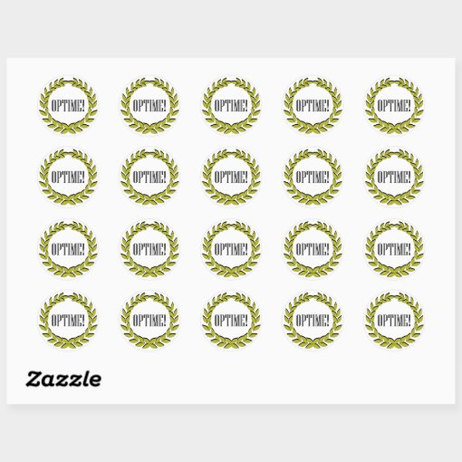 Optime! Excellent job! Classic Round Sticker | Zazzle