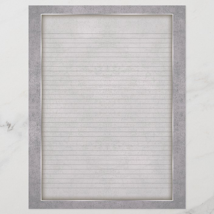 Optional Lines Letterhead with Aged Frame | Zazzle.com
