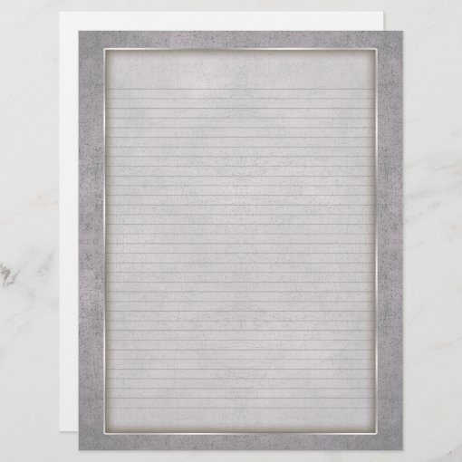 Optional Lines Letterhead with Aged Frame | Zazzle