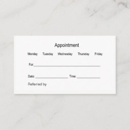 Optometrist And Vision Care Appointment Card | Zazzle