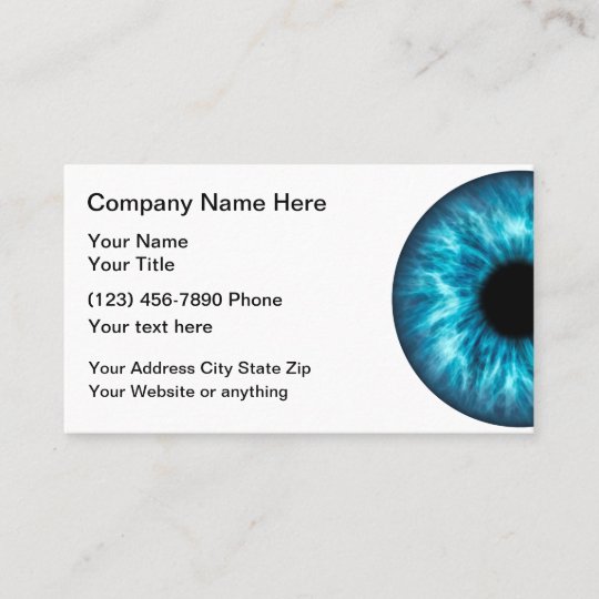 Optometrist Appointment Card For An Eye Doctor | Zazzle.com