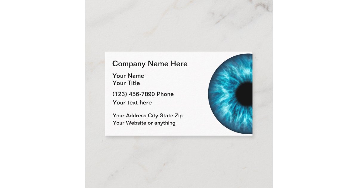 Optometrist Appointment Card For An Eye Doctor | Zazzle