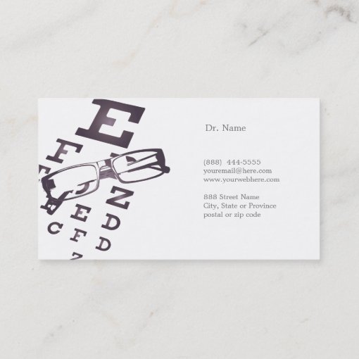 Optometrist business card | Zazzle