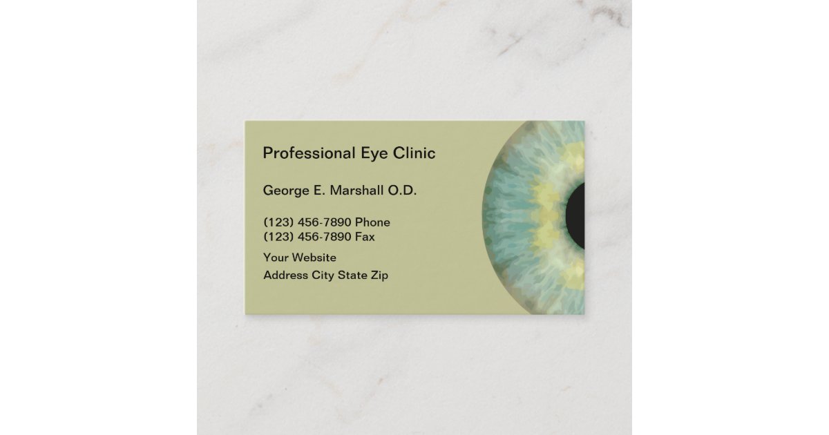 Optometrist Business Cards | Zazzle