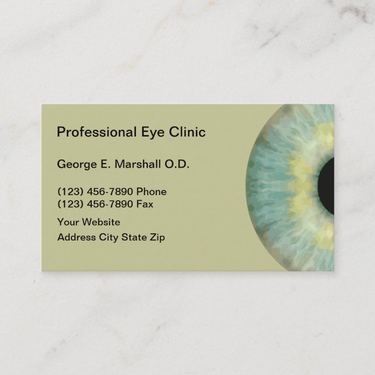 Optometrist Business Cards | Zazzle
