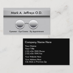 Optometrist Business Cards | Zazzle